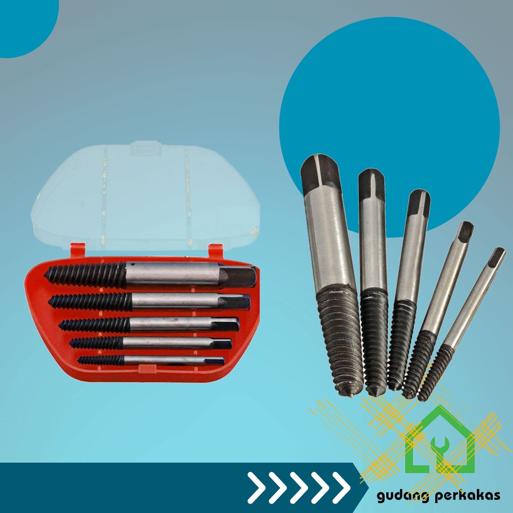 Jual TAP BALIK SET SCREW EXTRACTOR 5 PCS | Shopee Indonesia
