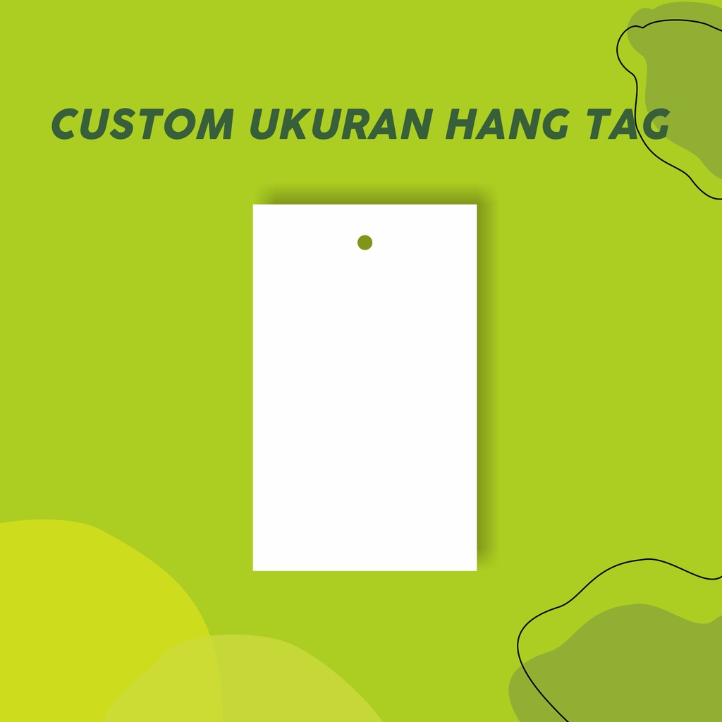 Jual CUSTOM UKURAN HANG TAG | Shopee Indonesia