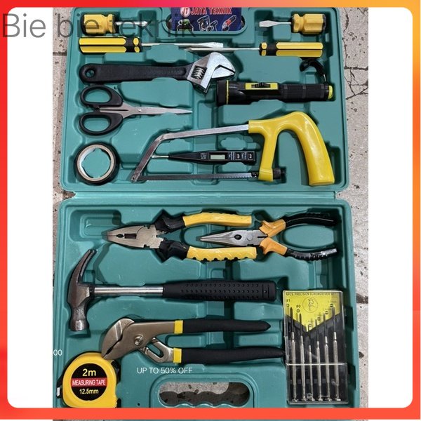 Jual Tool Kit Set 16pcs home diy repair kit toolbox toolkit toolset ...