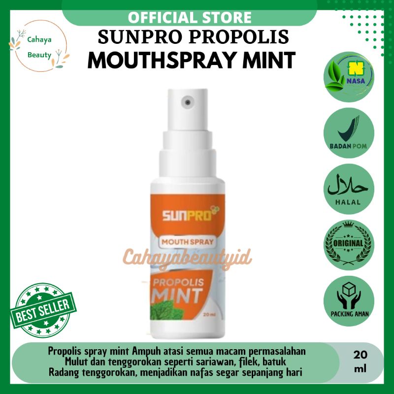 Jual Sunpro Propolis Mint Mouth Spray Nasa Original | Shopee Indonesia