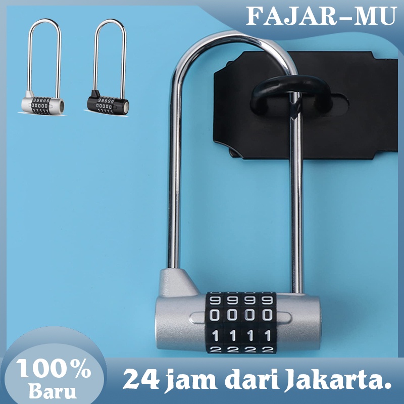 Jual 5 Digit Gembok Angka Digit Pagar Pintu/ Motor /Multifungsi Gembok ...