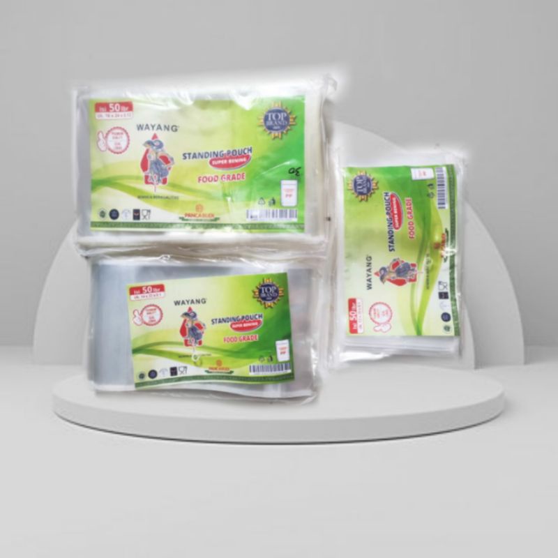 Jual standing pouch merk wayang / kemasan snack kering / kemasan ...