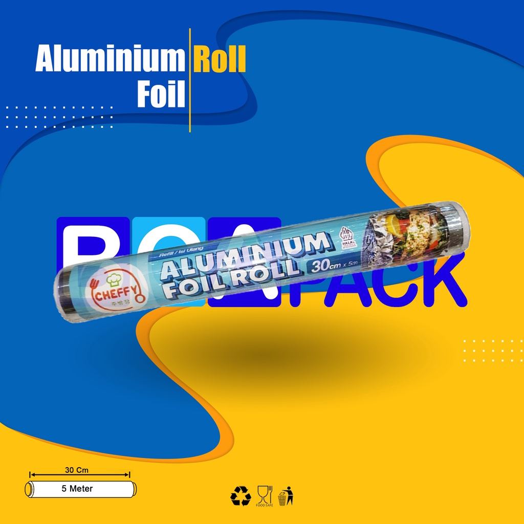 Jual Aluminium Foil Roll Cheffy Refill 30cm x 5 meter Aluminium Cheffy ...