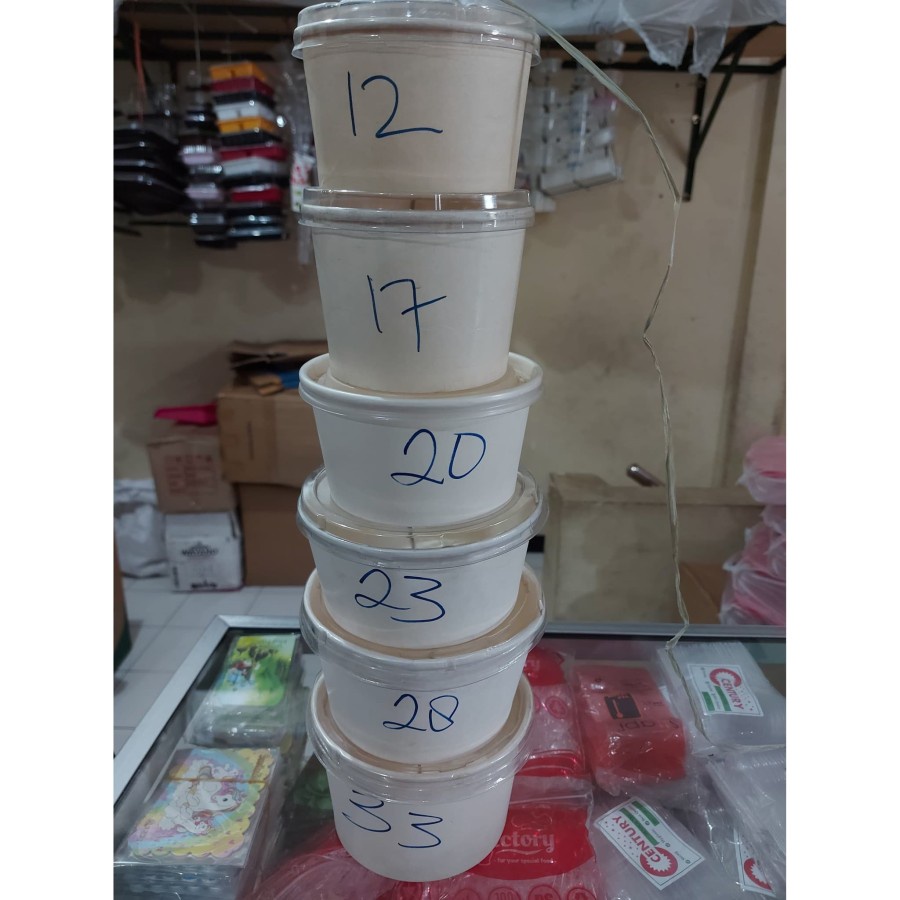 Jual Paper Bowl + Tutup IMP 20 Oz | Shopee Indonesia