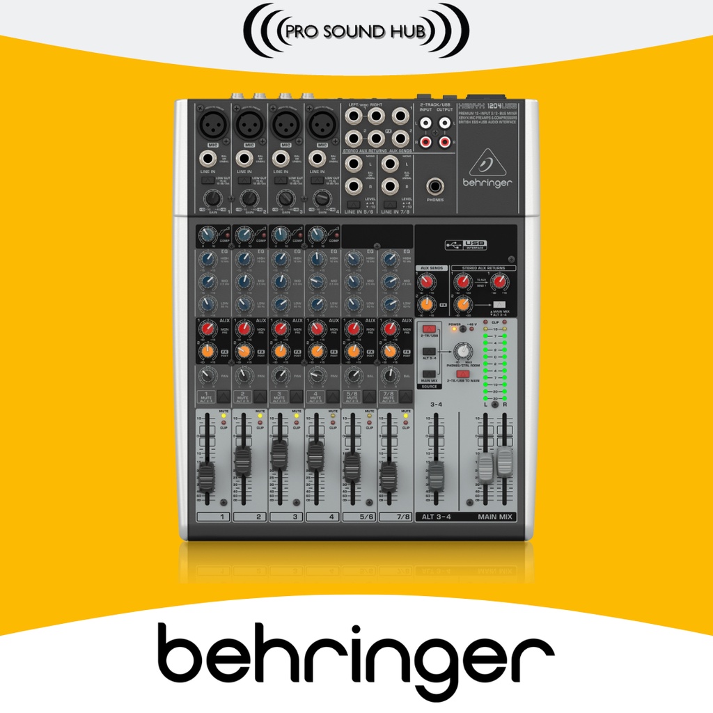 Jual Behringer Xenyx 1204USB Mixer Audio 4 Channel Mic 12 Input ...