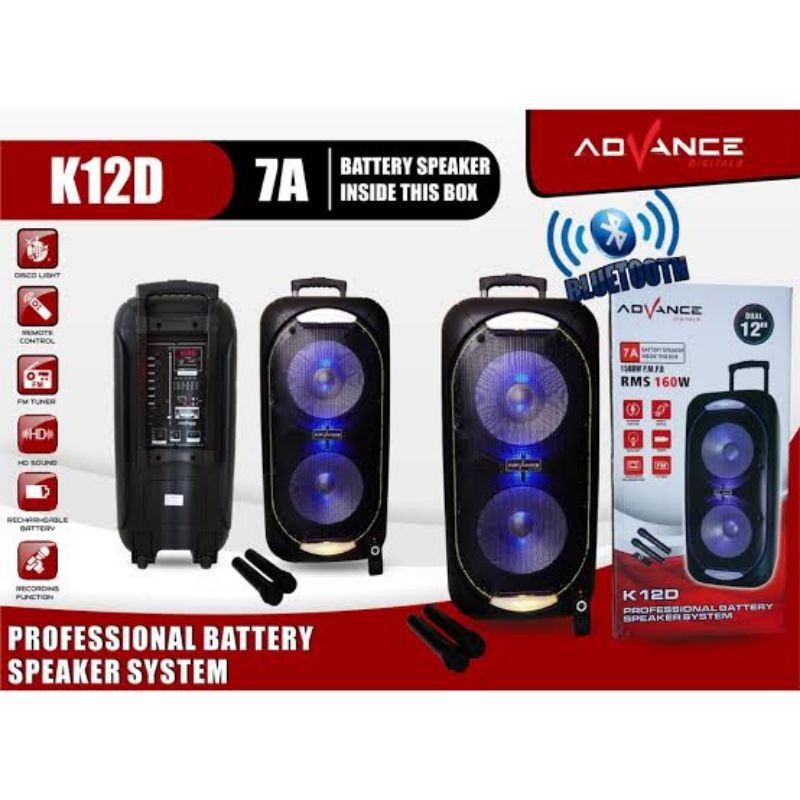 Jual Speaker Advance K10D K12D PORTABLE BLUETOOTH SUARA SUPER MANTAP BERGARANSI | Shopee Indonesia