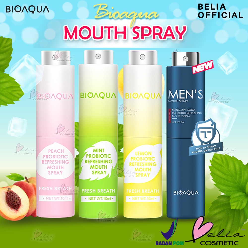 Jual BELIA BIOAQUA Probiotic Refreshing Mouth Spray 10ml | Parfum Mulut ...