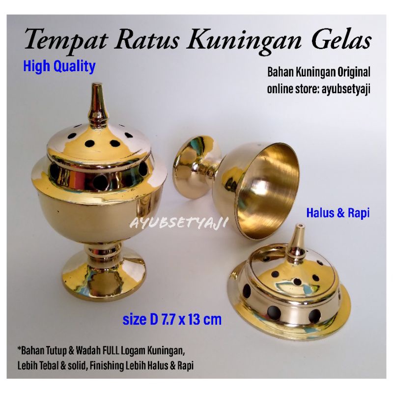 Jual Tempat Ratus Gelas Kuningan Ratus Spa aromaterapi antik Tempat ...
