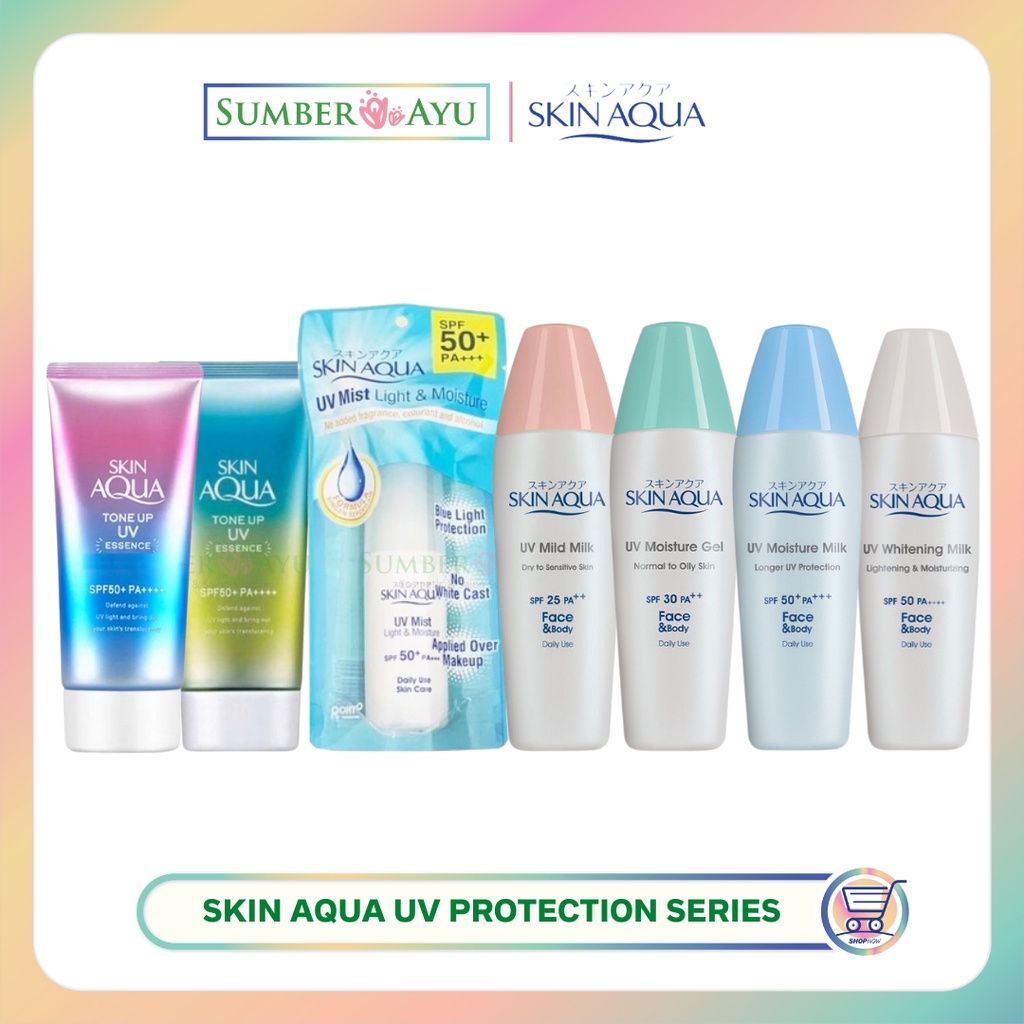 Jual SKIN AQUA UV Protection Sunscreen Series | SKIN AQUA Moisture Gel ...