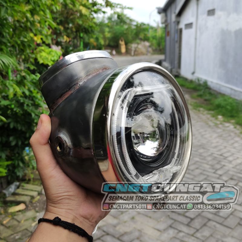 Jual Lampu Reflektor Depan Biled Set Batok Cd Day Besi Import 5 75 Inch