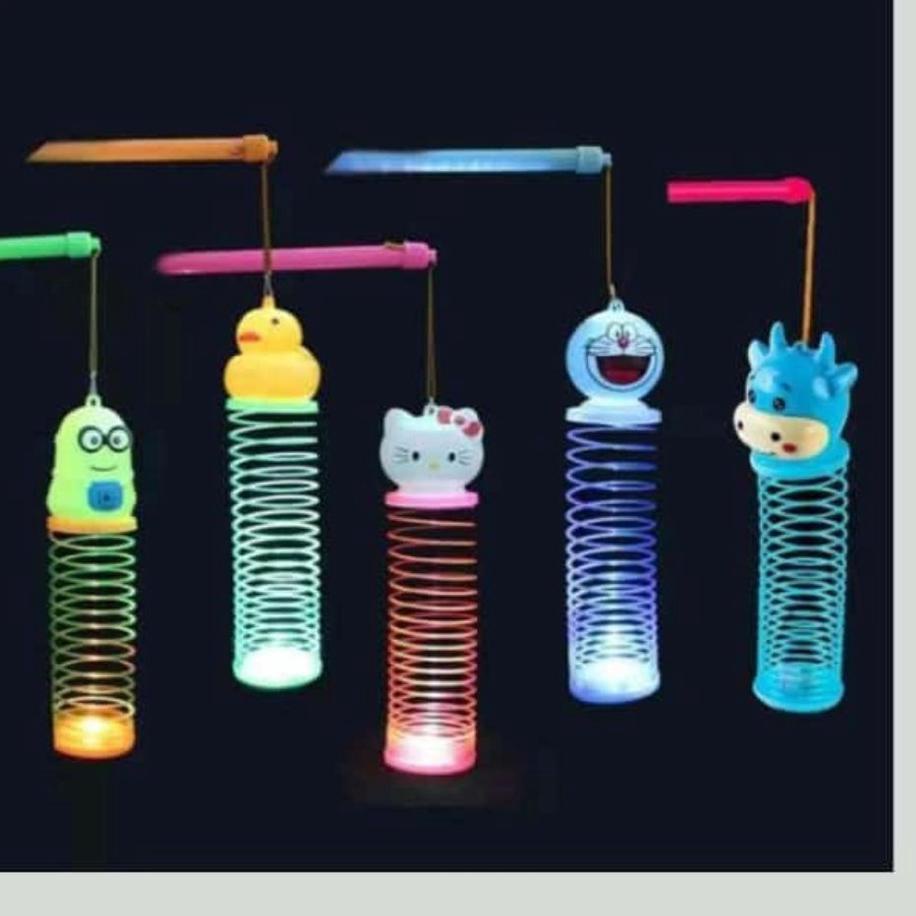 Jual ULI242 Mainan Boneka Spring led karakter rainbow Doll Lampu model ...