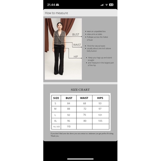 Jual SIZE CHART | Shopee Indonesia