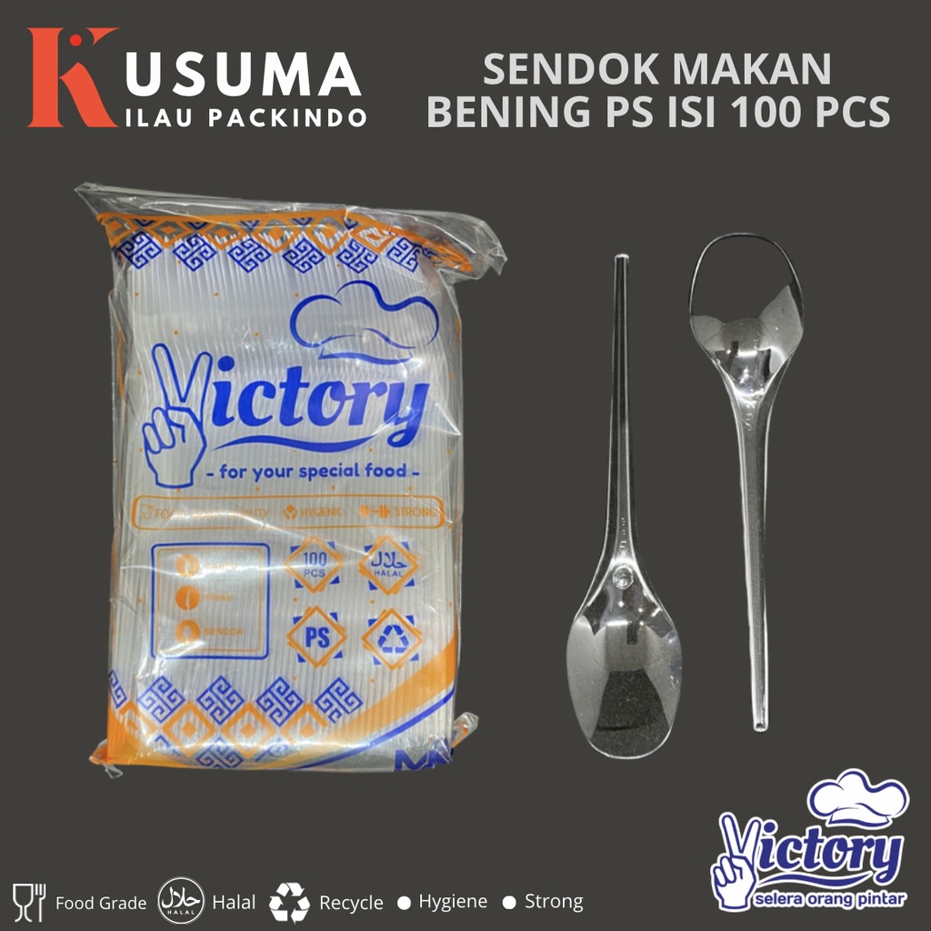 Jual VICTORY SENDOK GARPU PS BENING ISI 100PCS PER PACK 100 PCS SENDOK ...