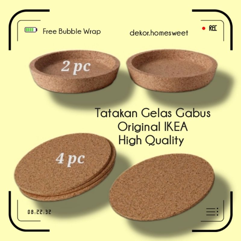 Jual Tatakan Gelas Bahan Gabus 4 Pcs Glass Coaster IKAVSKK | Shopee ...