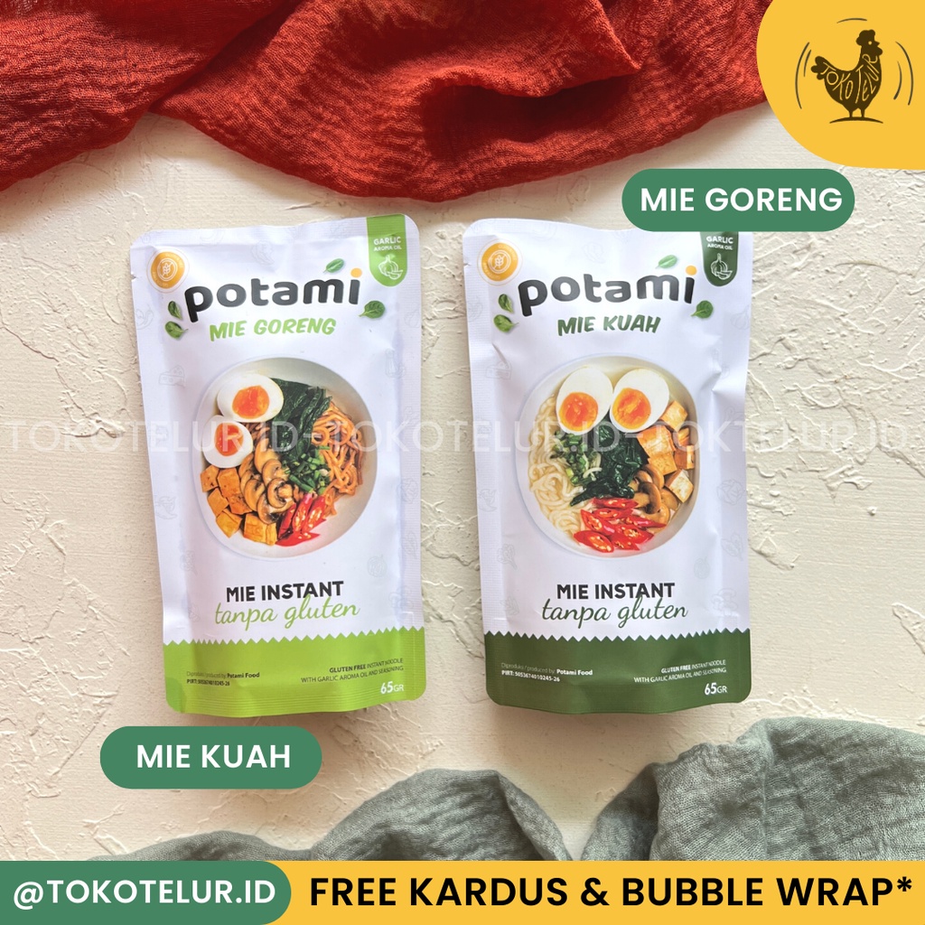 Jual POTAMI - Mie Instant Goreng & Kuah | Instant Noodle Gluten Free NO ...