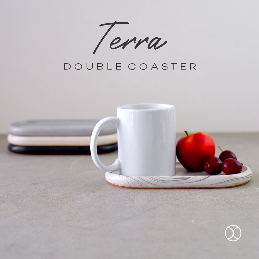 Jual CONCREATE LIVING Tray And Coaster Terra Double Coaster Home Decor ...
