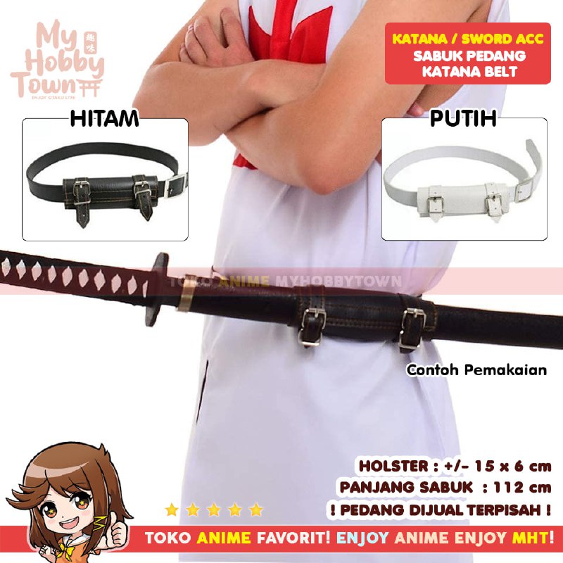 Jual Belt Ikat Pinggang Anime Cosplay Property Holder Holster Sabuk ...