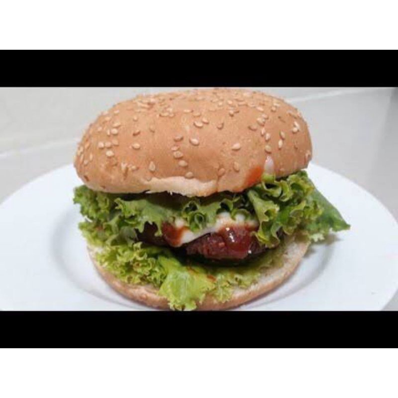 Jual Beef Burger / Burger Daging Sapi 1 porsi ( makanan siap saji ...