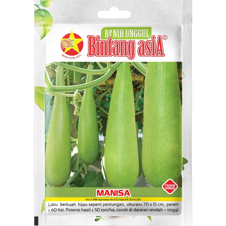 Jual Benih Labu Air MANISA 4 Gram Cap Bintang Asia PT Benih Citra Asia ...