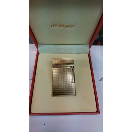 Jual korek api St dupon gold motiv kotak/Gris/balok mewah+box | Shopee ...