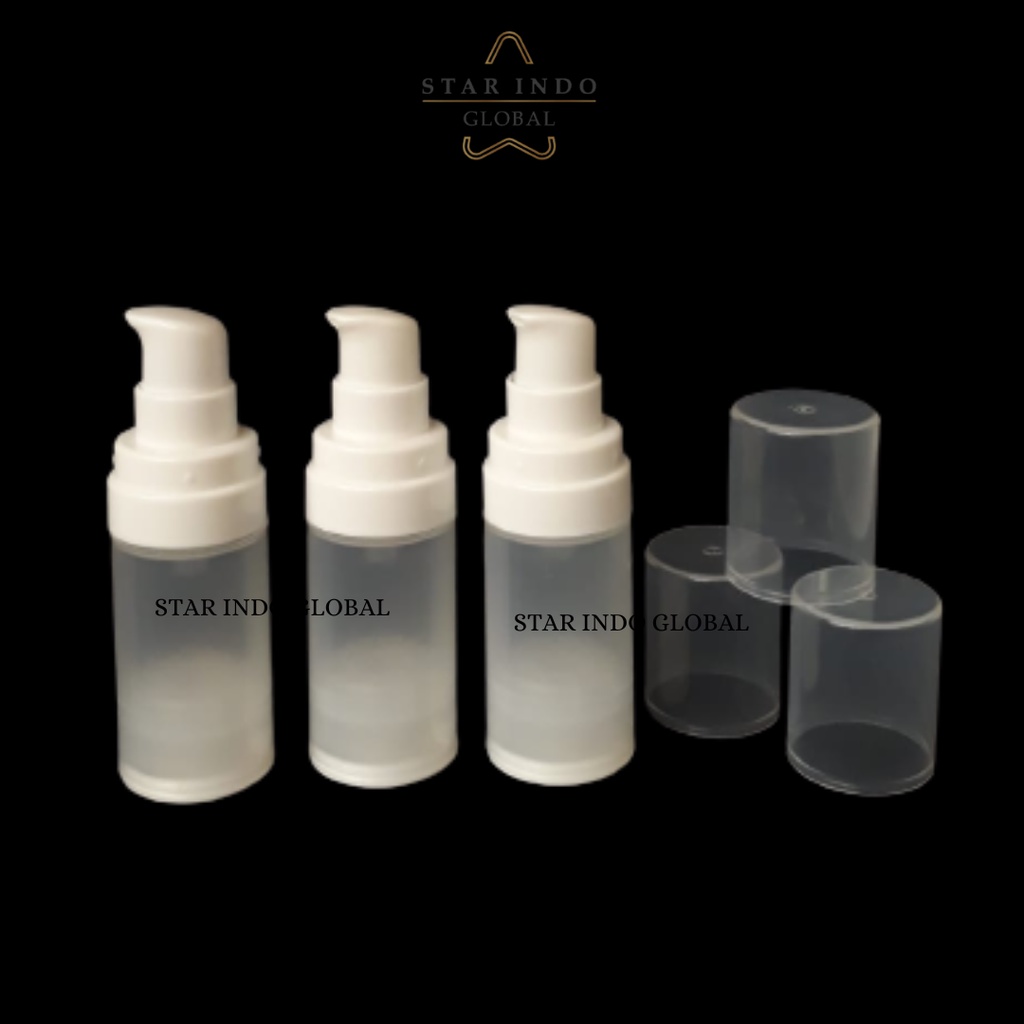 Jual Botol Skincare Airless Pump Frosted Putih 15ml Botol Isi Ulang ...