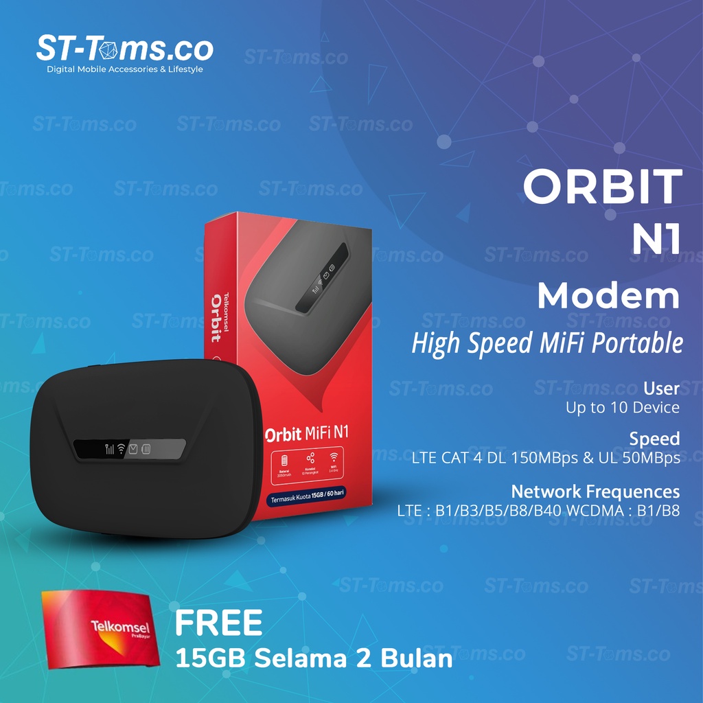 Jual HKM M21 Orbit Mifi N1 Telkomsel Free Kuota 15GB Modem Portable ...