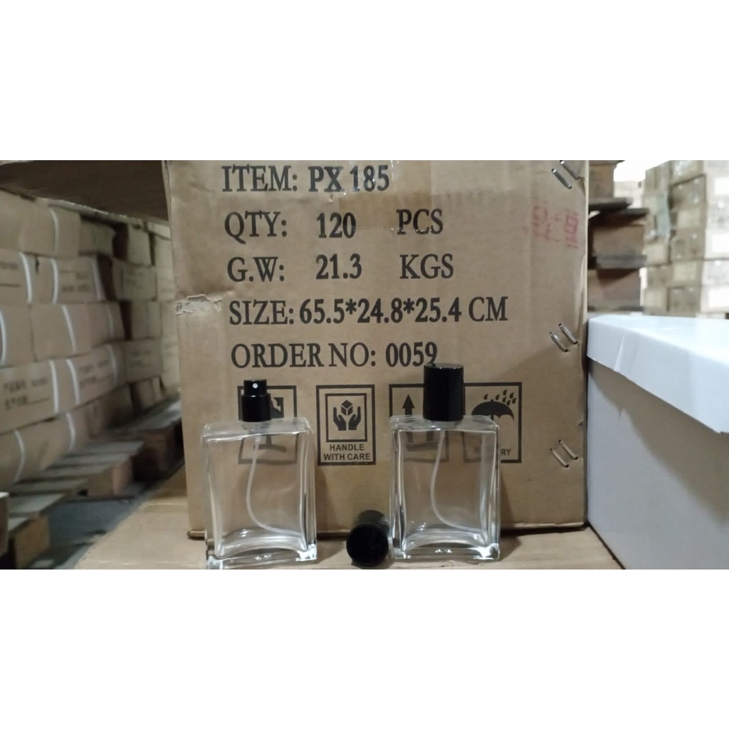 Jual Botol Parfum Kosong Kotak 35ml 55ml 100ml polos Spray harga satuan ...