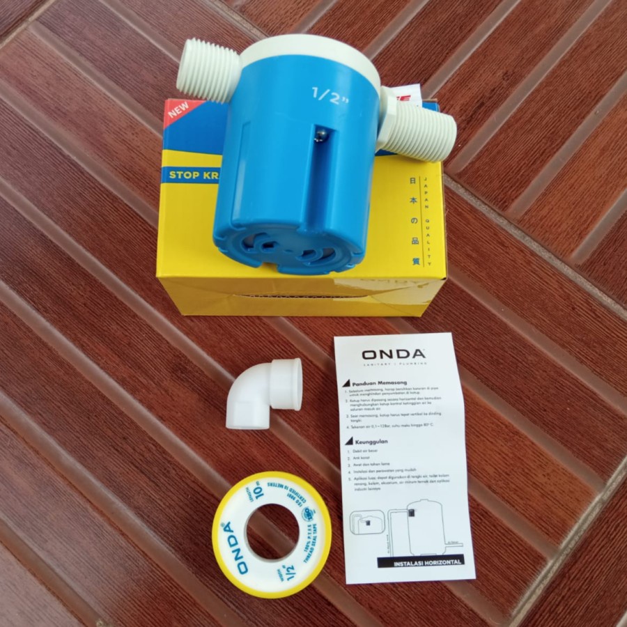 Jual STOP KRAN OTOMATIS HORIZONTAL 1/2 ONDA // PELAMPUNG OTOMATIS 1/2 ...