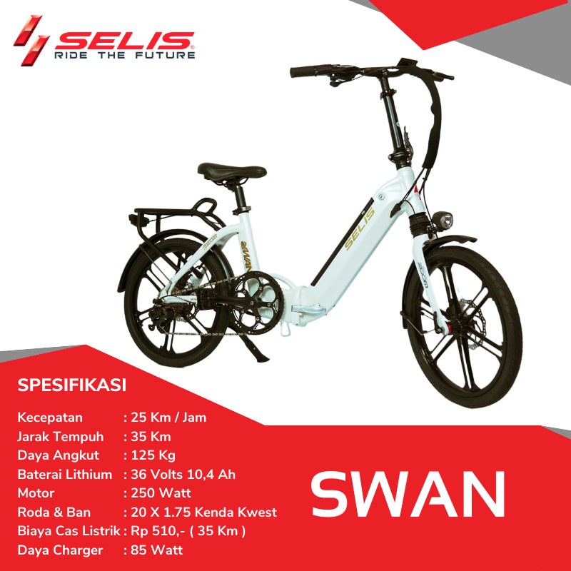 Jual Sepeda Listrik Selis Swan | Shopee Indonesia