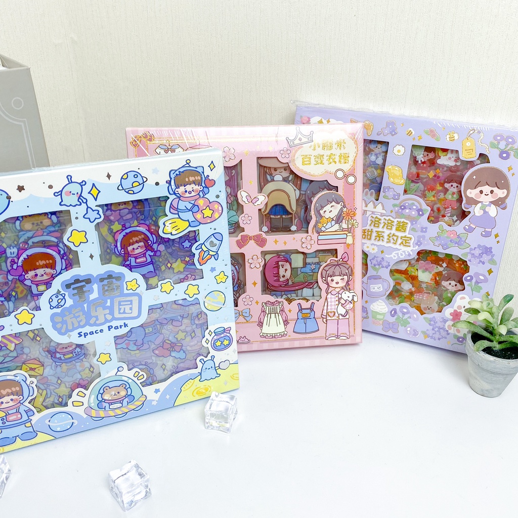 Jual STICKER PACK SENMU V6 / BOX ISI 100 PCS STIKER SEN MU SENMU CUTE ...