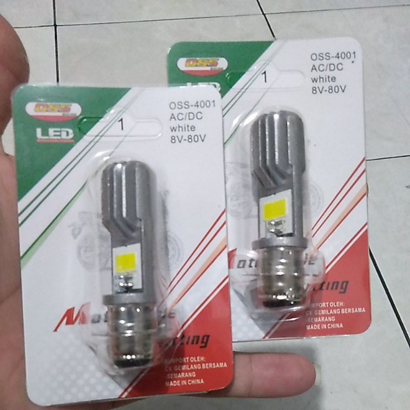 Jual Lampu LED Utama Depan 2Led Motor Bebek dan Matic Soket H6 Led 2 Sisi PnP - model dMN ...