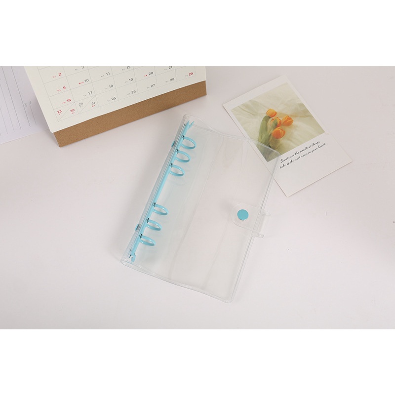 Jual COVER BINDER 6 RING A6 BENING TRANSPARAN BESI WARNA | Shopee Indonesia