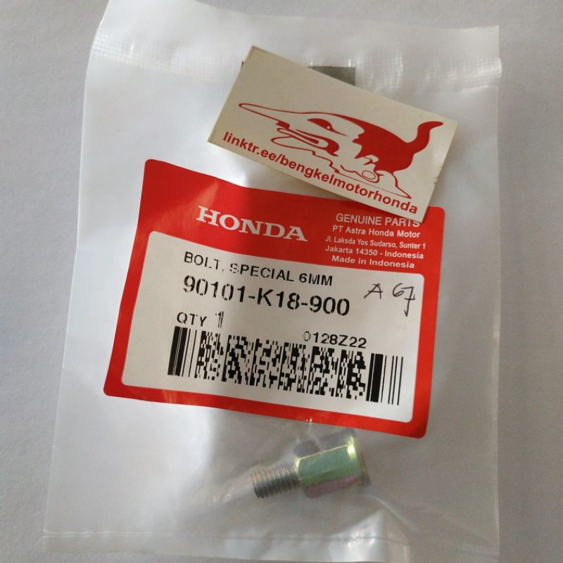 Jual 90101-K18-900 Bolt Special 6MM Baut Klem Selang Bensin Bawah ...