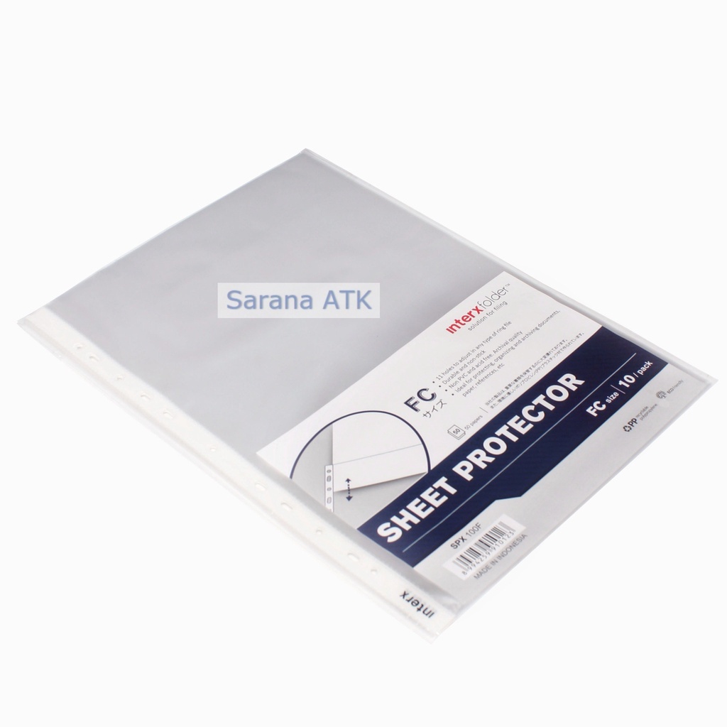 Jual INTER X FOLDER - Sheet Protector / PP Pockets F4 - Isi 10 Lembar ...
