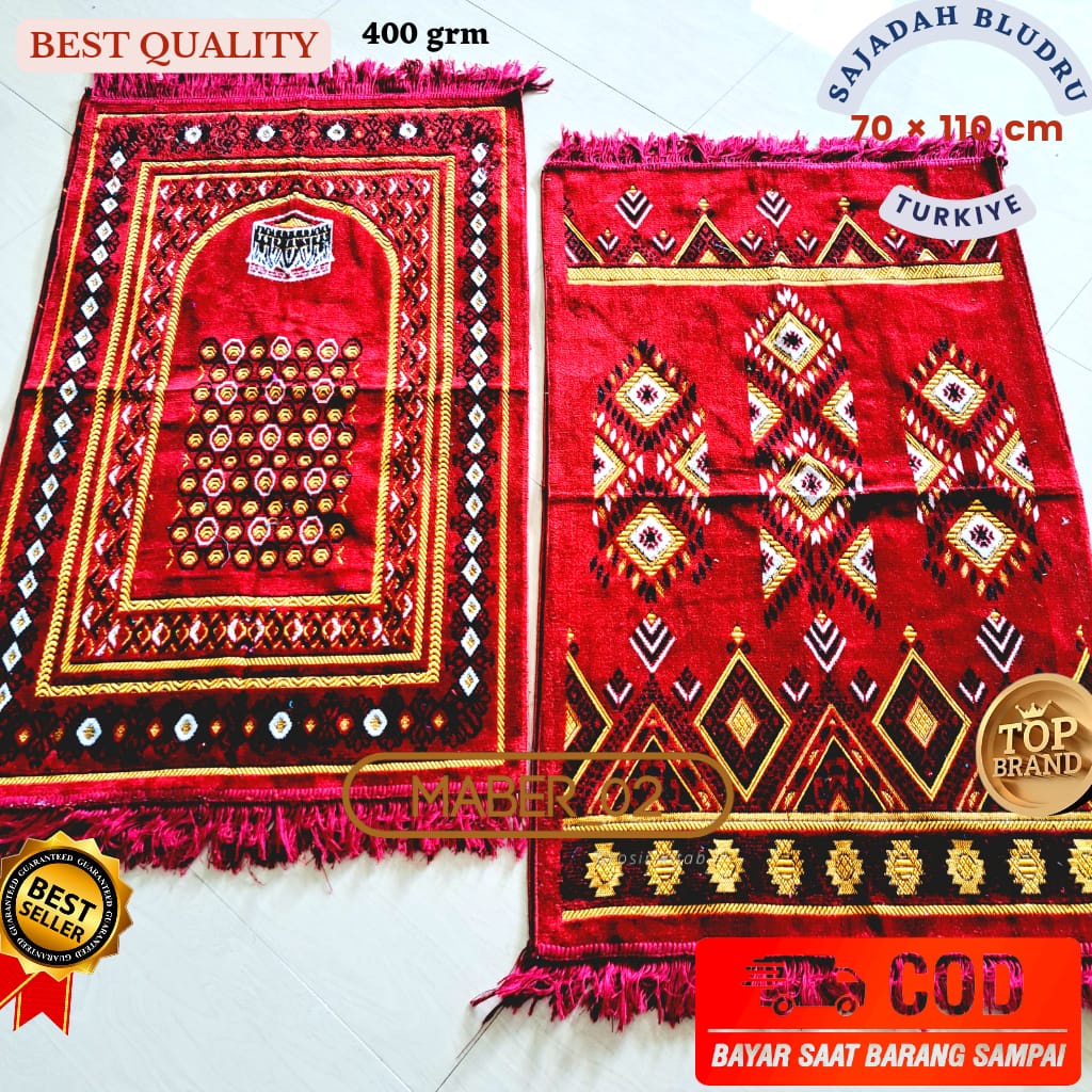 Jual SAJADAH / SEJADAH TURKIYE DEWASA 70x110 BLUDRU PREMIUM BANYAK ...