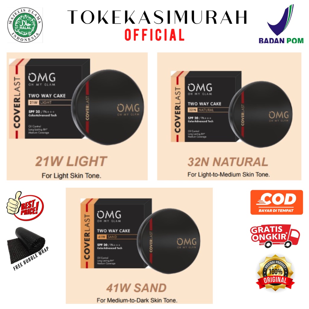 Jual Bedak Omg Padat 12 GR HALAL BPOM Mengangkat Minyak & Melembutkan ...