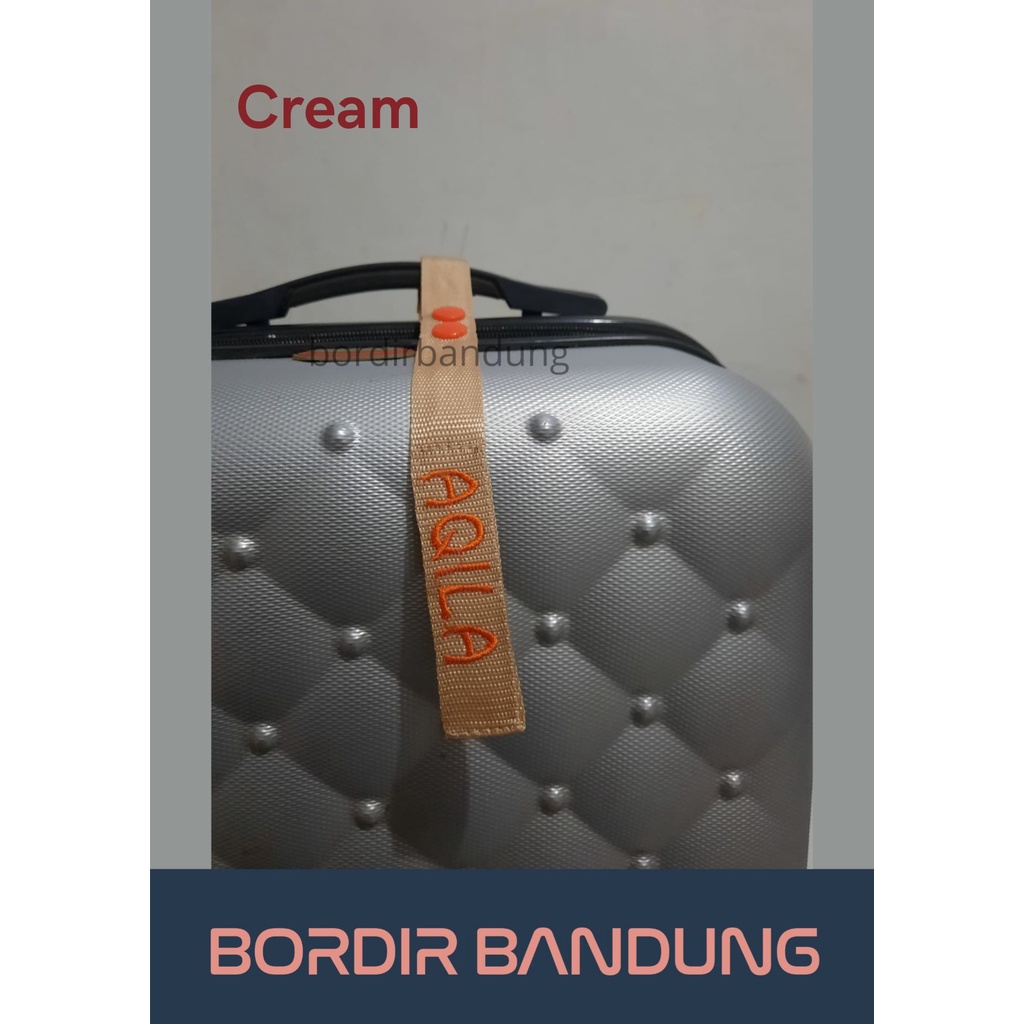 Jual Gantungan Penanda Nama Tas / Koper Luggage Tag Bordir Warna Custom ...
