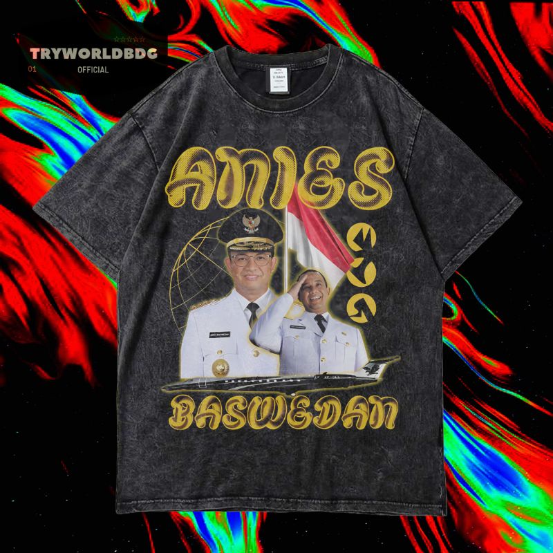 Jual TRYWORLDBDG OFFICIAL "ANIES BASWEDAN" KAOS OVERSIZED | KAOS WASHED ...