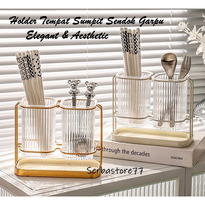 Jual Tempat Sendok Garpu Stainless / Holder Spoon Fork / Tempat ...