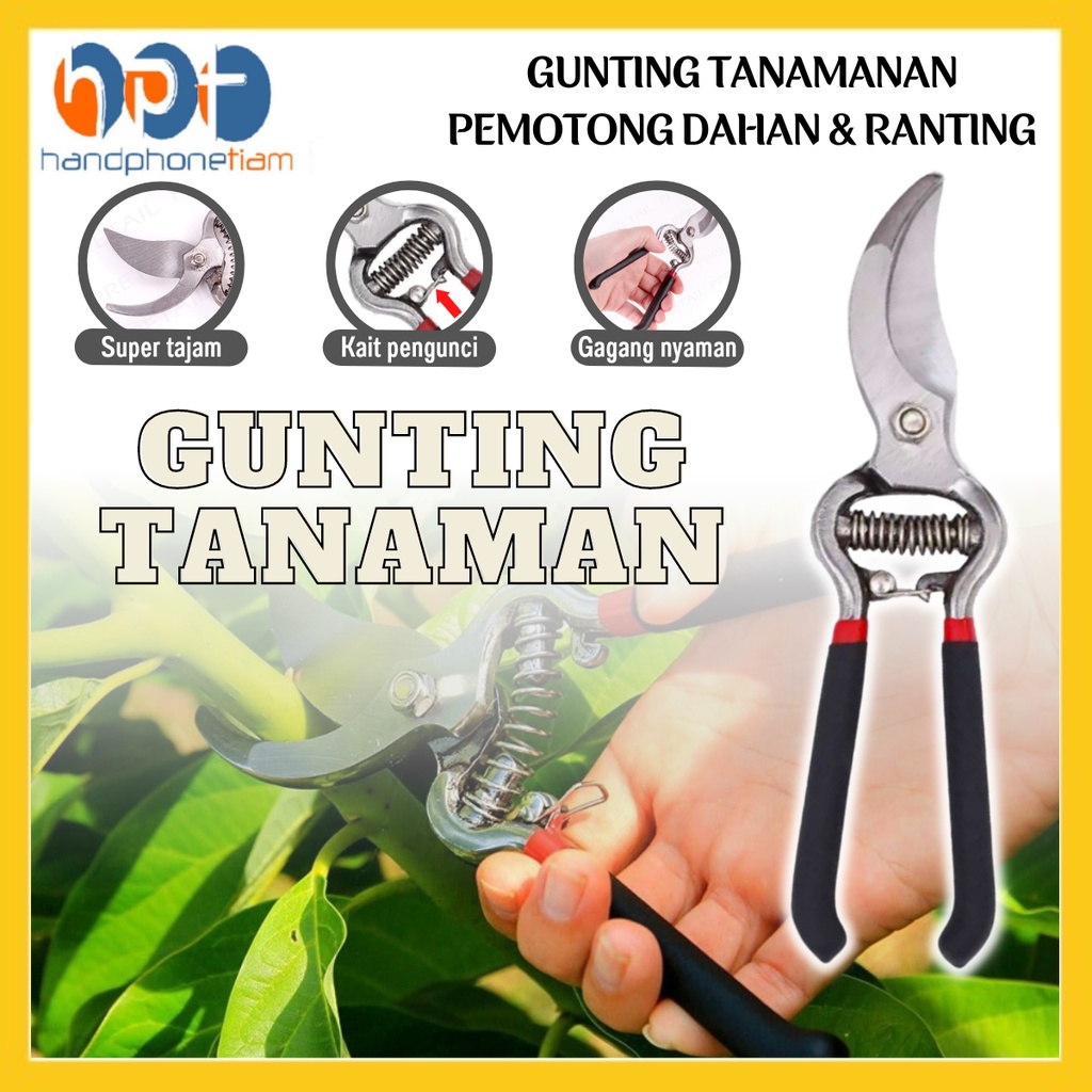 Jual Gunting Tanaman 8 Inch Alat Pemotong Dahan Ranting Tangkai Pohon ...