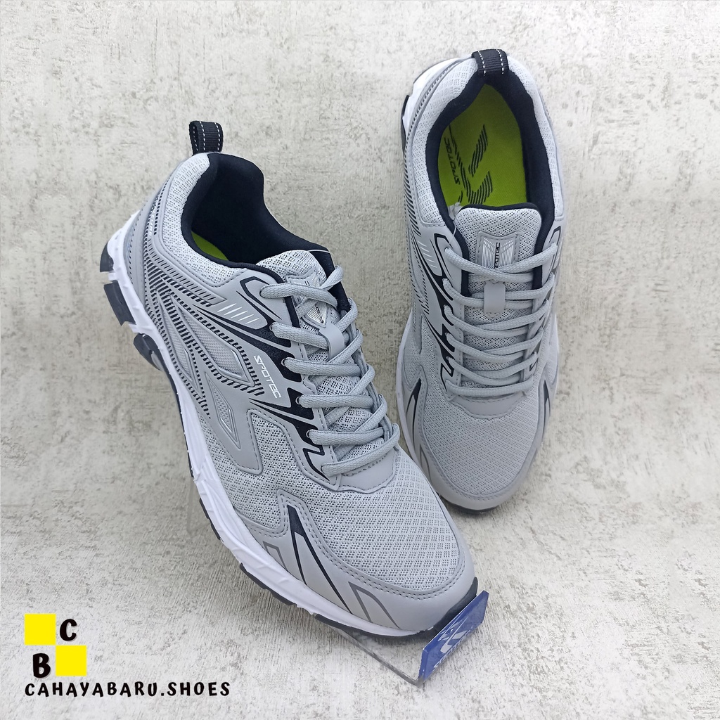 Jual SPOTEC Sepatu RUNNING Artikel VENTURE Abu Muda/Putih | Shopee ...