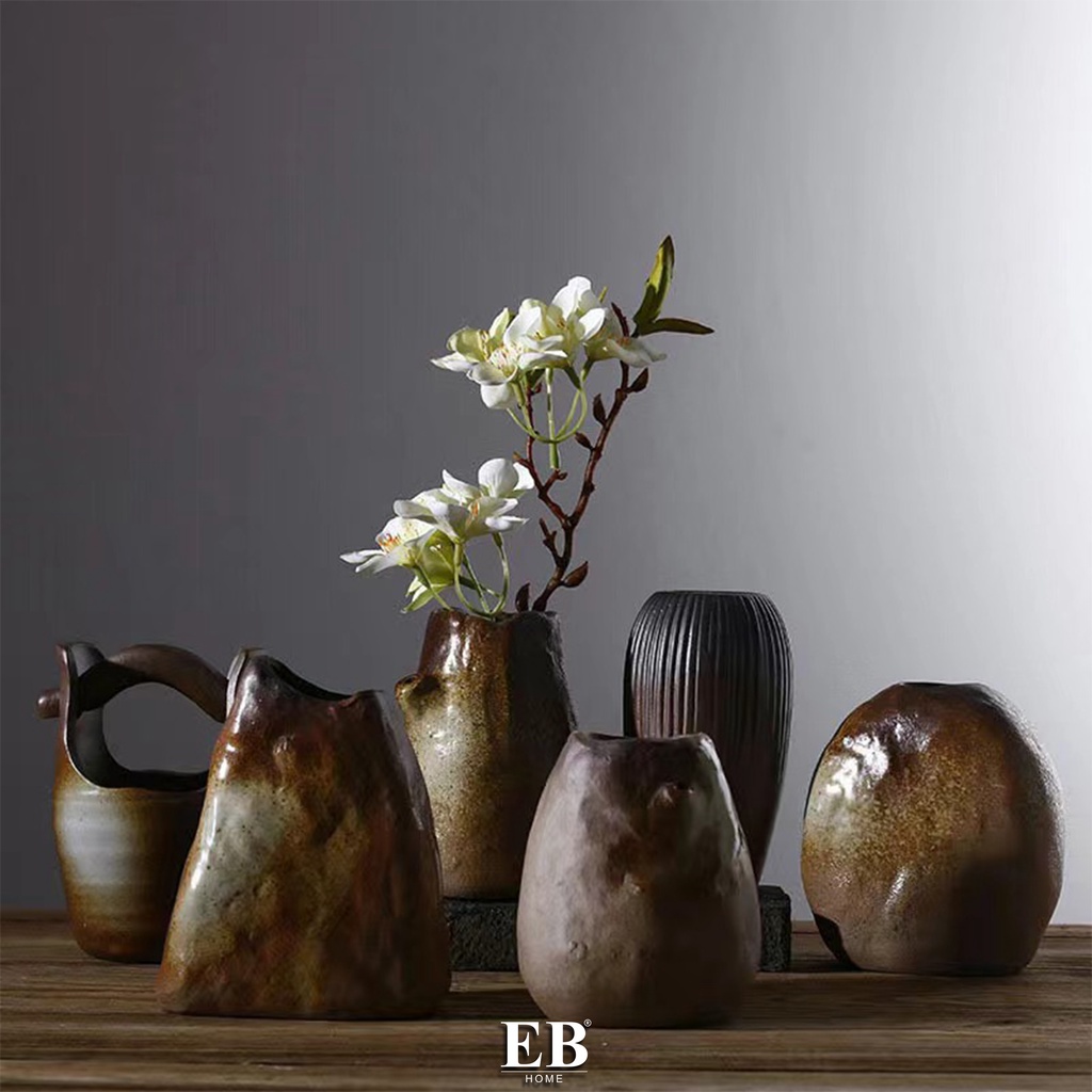 Jual Vas Bunga Modern Minimalis / Nature Crude Pottery Vase EB Home 928 ...