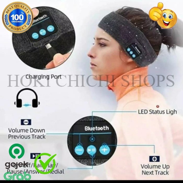 Jual MUSIEBAND WIRELESS BLUETOOTH MUSIC HEADBAND ORIGINAL CC | Shopee ...