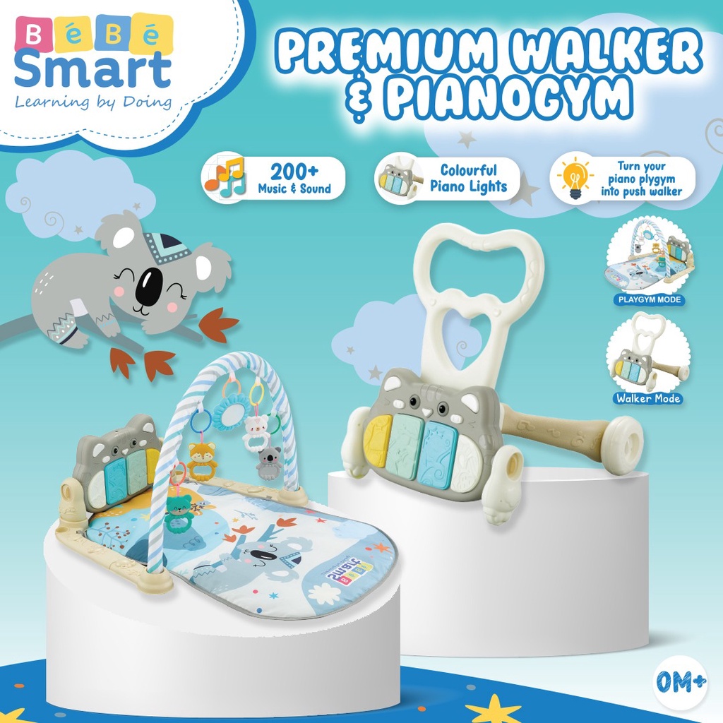 Jual Premium Playgym Walker 2 IN 1 Bebe Smart // Piano Playgym // Baby ...