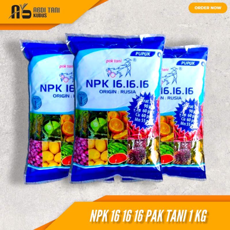 Jual PUPUK NPK 16 16 16 PAK TANI 1 KG | Shopee Indonesia