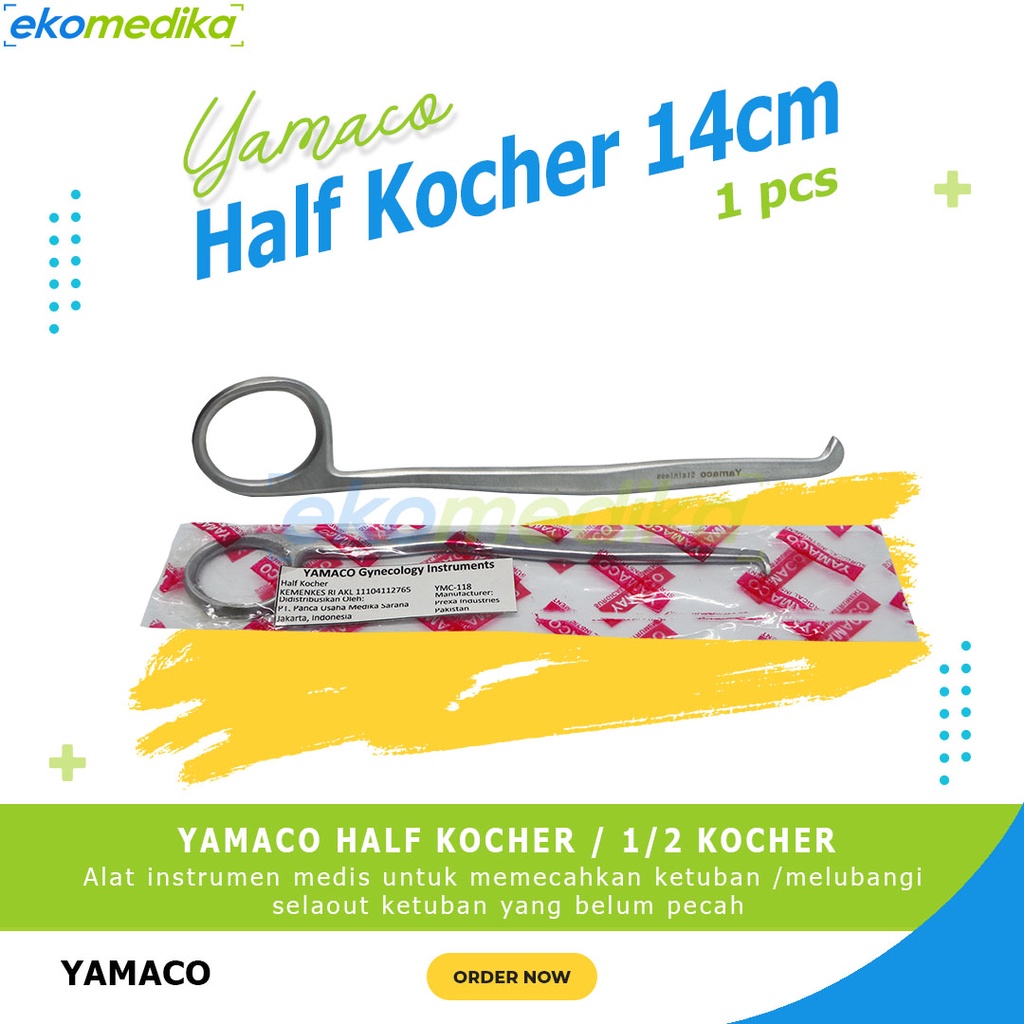 Jual Setengah Kocher / Half Kocher / Beacham Amniotome YAMACO Half ...