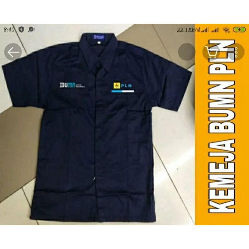 Jual SERAGAM PLN/KEMEJA BUMN/KEMEJA PRIA/KEMEJA CUSTOM BORDIR | Shopee ...