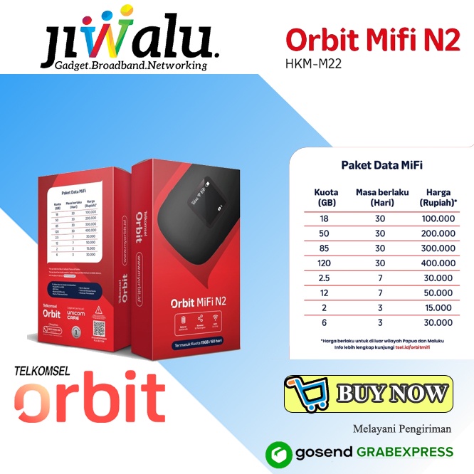 Jual Modem Orbit Mifi N2 HKM-M22 Modem Wifi 4G High Speed Free Data ...