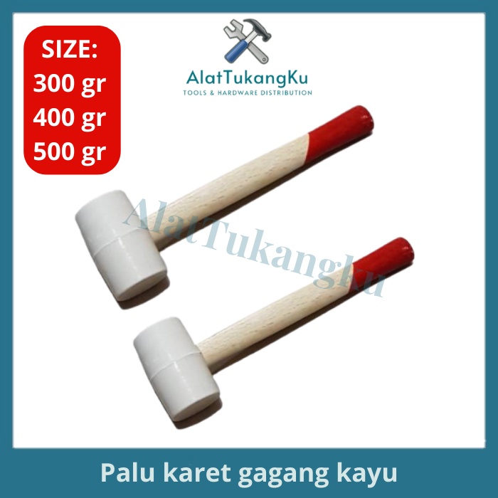 Jual Palu Karet Keramik 300 gr 400 gr 500 gram Gagang Kayu Palu Tukang ...