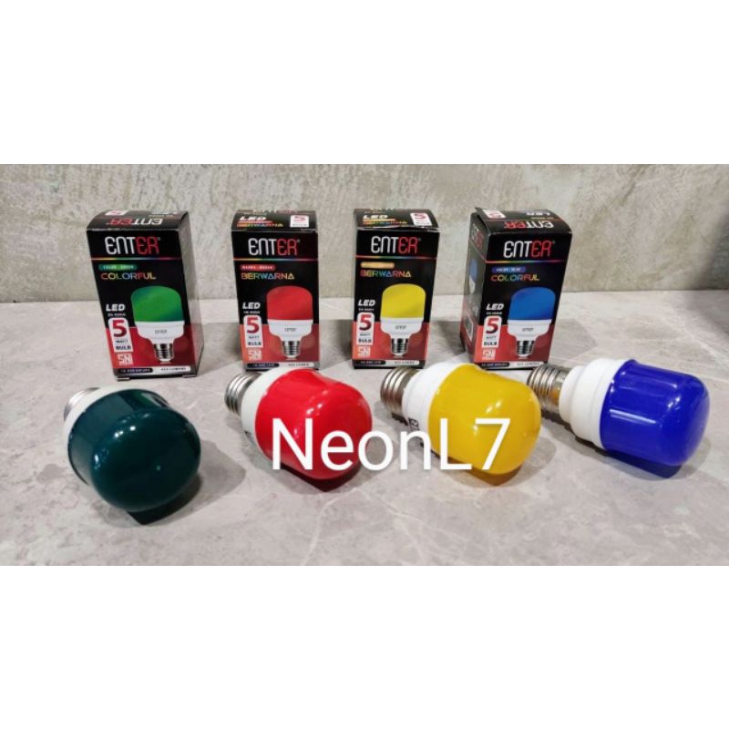 Jual LAMPU LED WARNA BULAT CAPSUL E27 | Shopee Indonesia